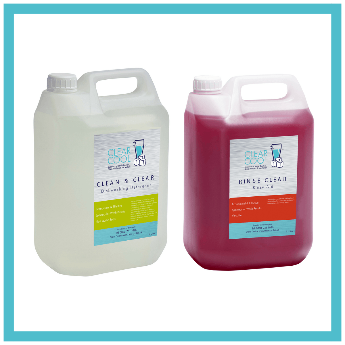 Clean & Clear Detergent and Rinse Clear Rinse Aid For Dish Washers ...